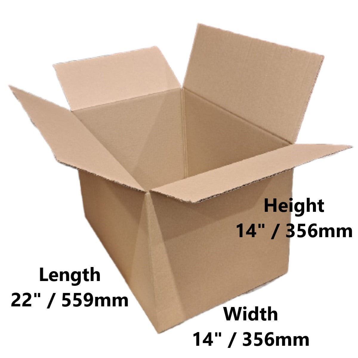 22 x 14 x 14 inch Single Wall Cardboard Boxes (SW21) – Crystal Mailing
