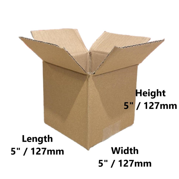5 x 5 x 5 inch Single Wall Cardboard Boxes (SW3) – Crystal Mailing