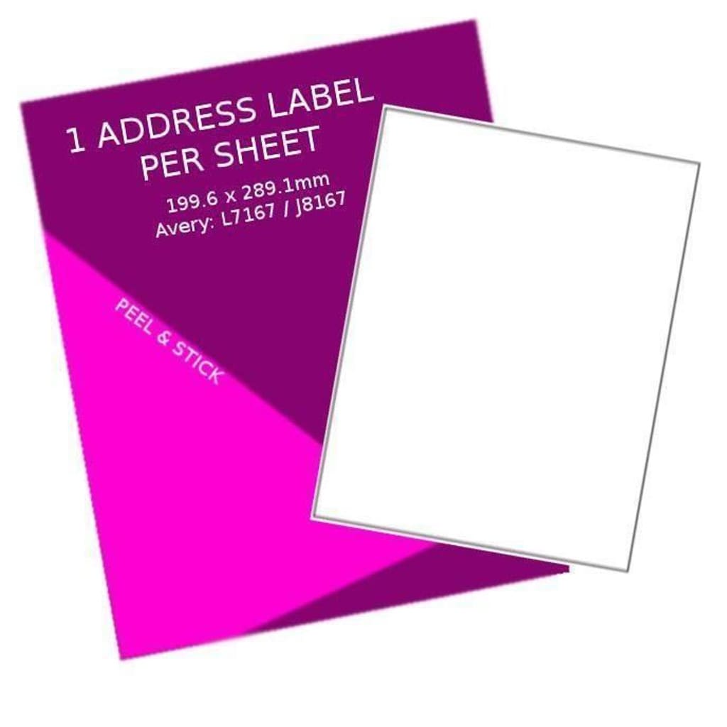 1 Label Per Sheet Crystal Mailing 1 Label Per Sheet Crystal Mailing